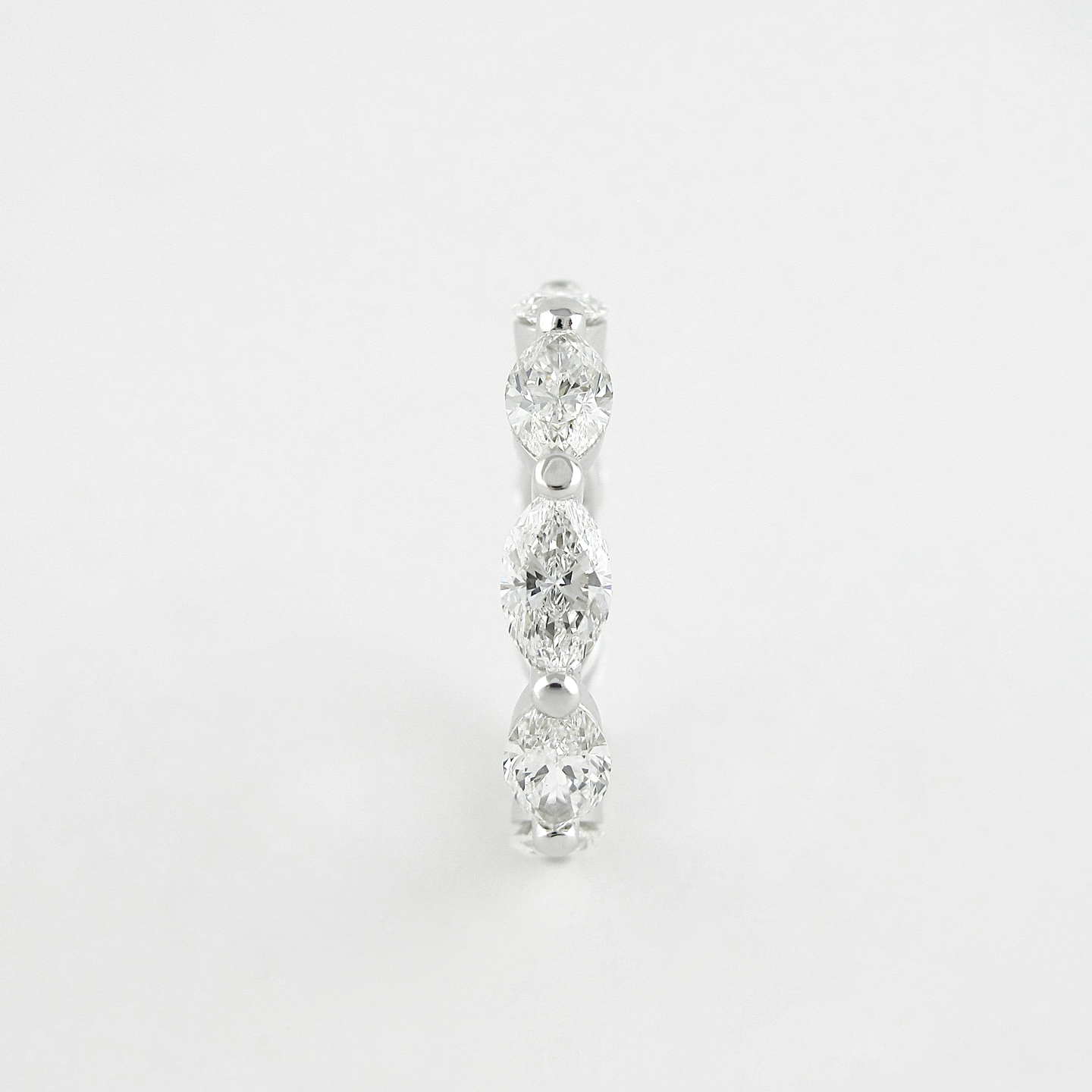 2.1 CT Marquise Bubble Prong Setting Moissanite Wedding Band ...